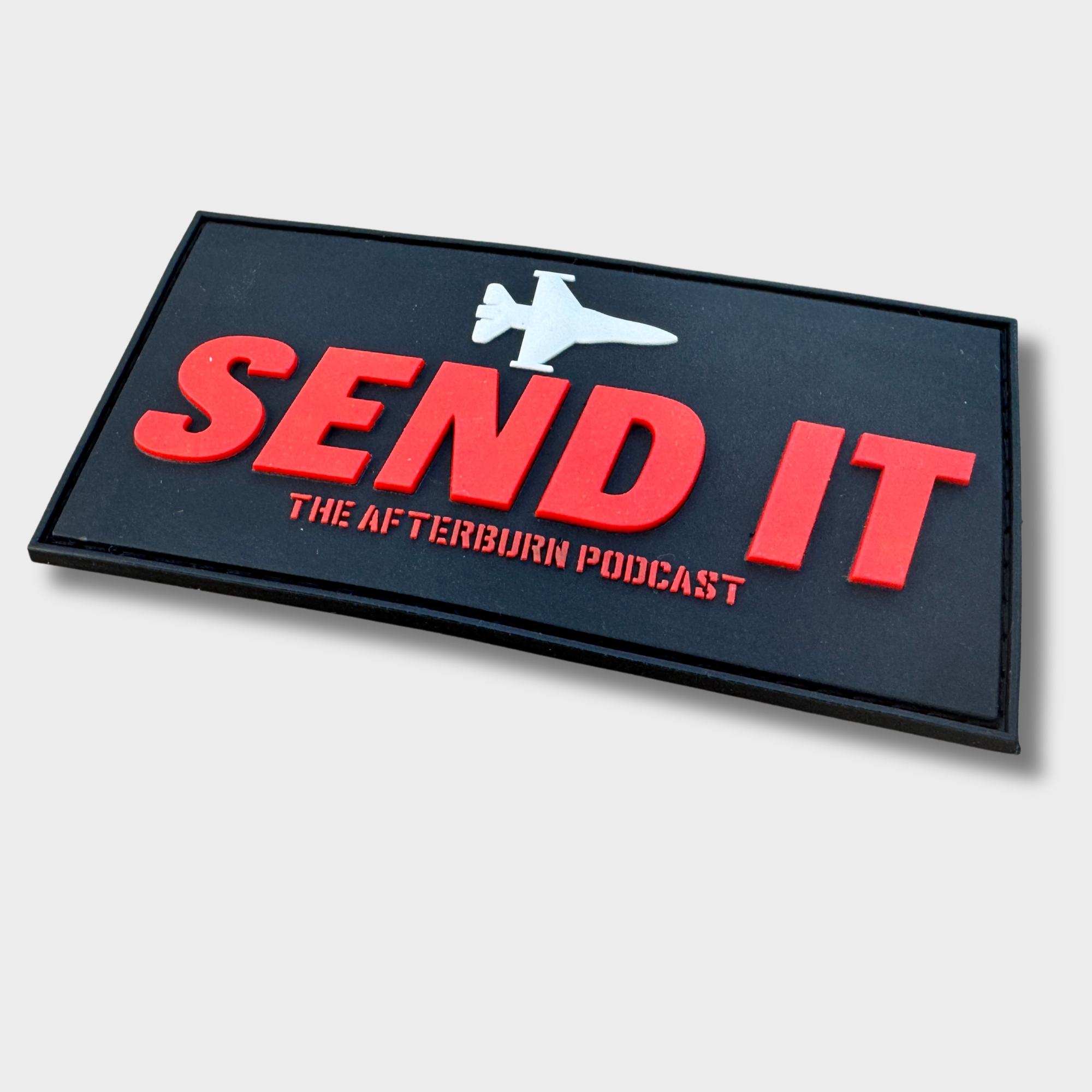 SEND IT Patch – 2"x4" Velcro-Backed – Afterburn Podcast